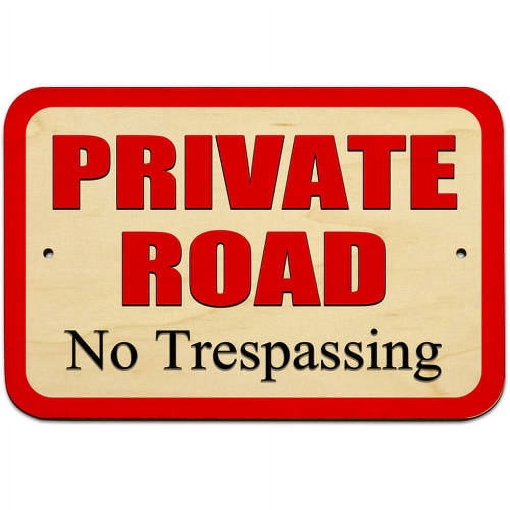 Private Road No Trespassing Red Sign - Walmart.com