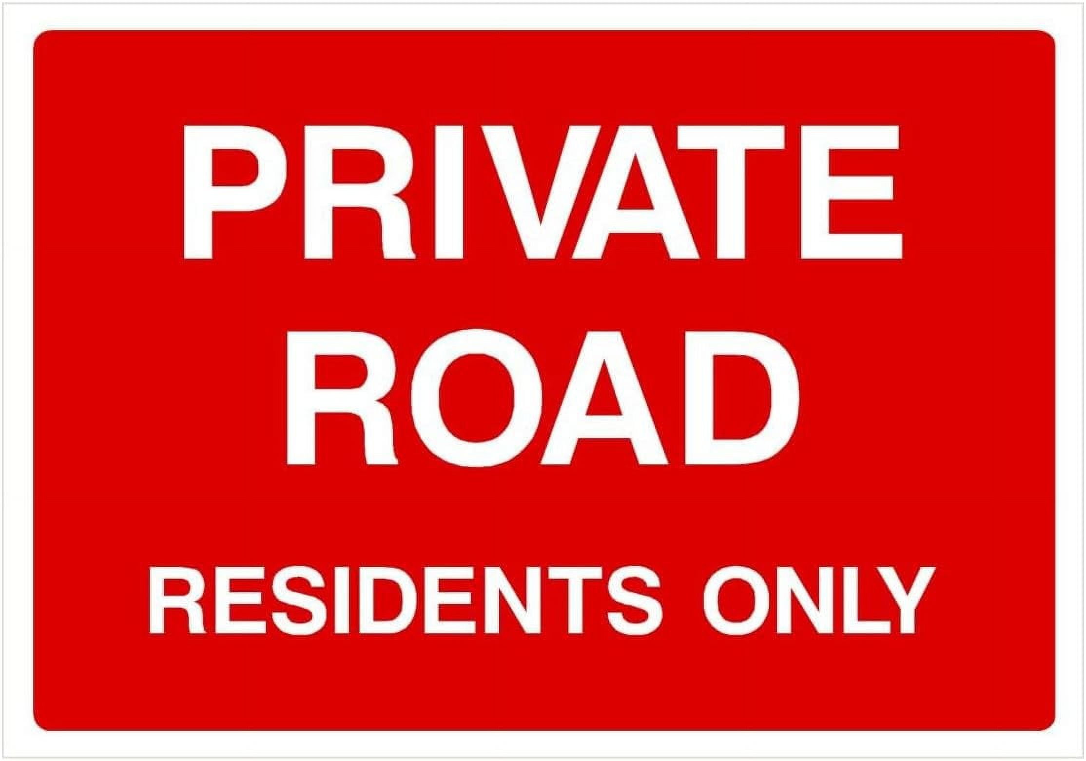 Private Road Residents Only Sign Parking Signs & Permits Metal Sign Tin ...