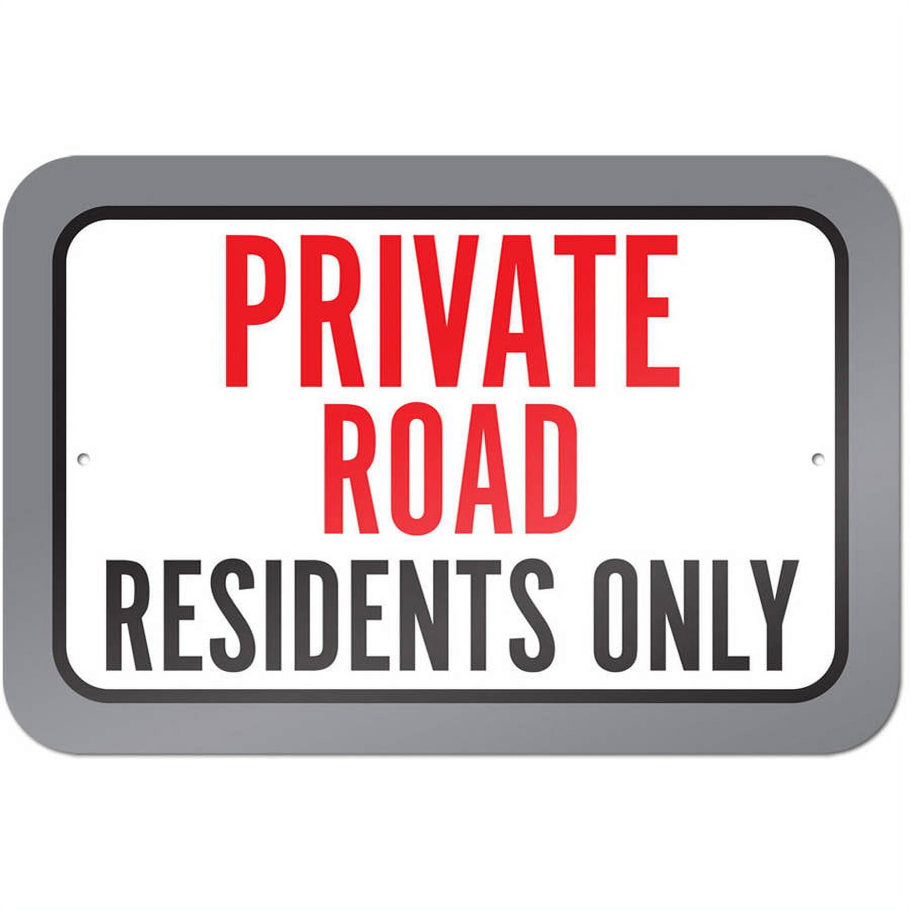 Private Road Residents Only Sign - Walmart.com