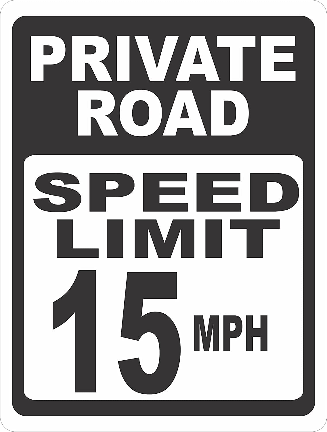 Private Road Speed Limit 15 MPH Sign. 18x24 Metal. Help Keep Speeds ...