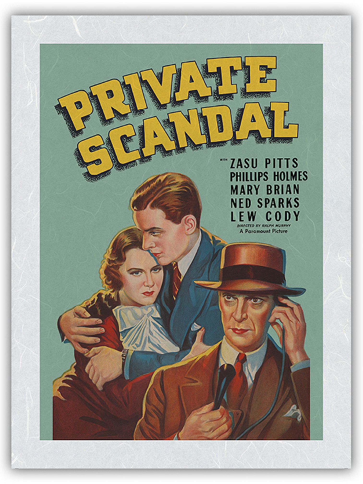 Private Scandal - Starring Zasu Pitts Phillips Holmes - Vintage Film ...