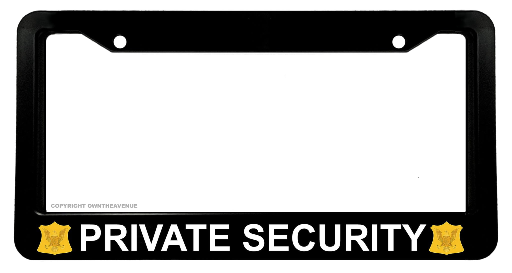 Private Security Guard Safety Warning Caution Car Truck License Plate ...