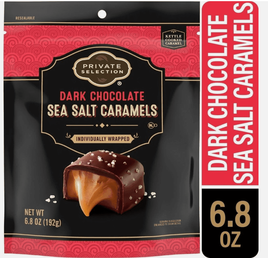 Private Selection Dark Chocolate Sea Salt Caramels Individually Wrapped ...
