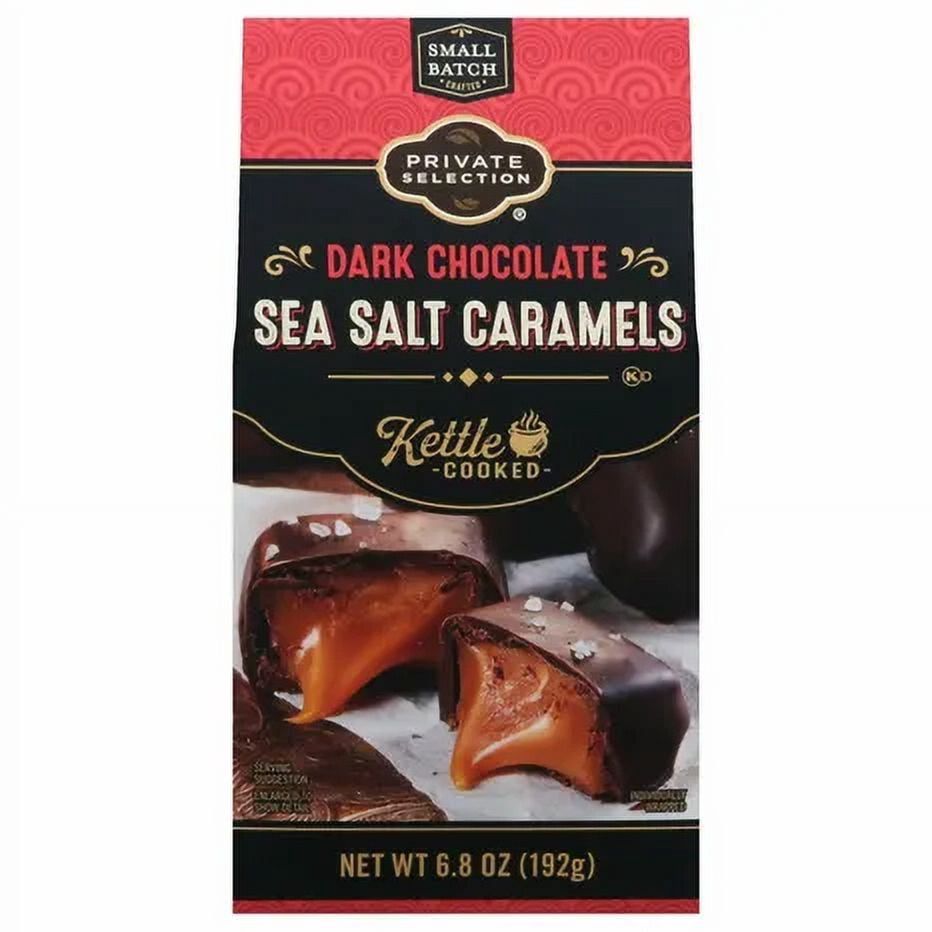 Private Selection Dark Chocolate Sea Salt Caramels Kettle Cooked 6.8 oz ...