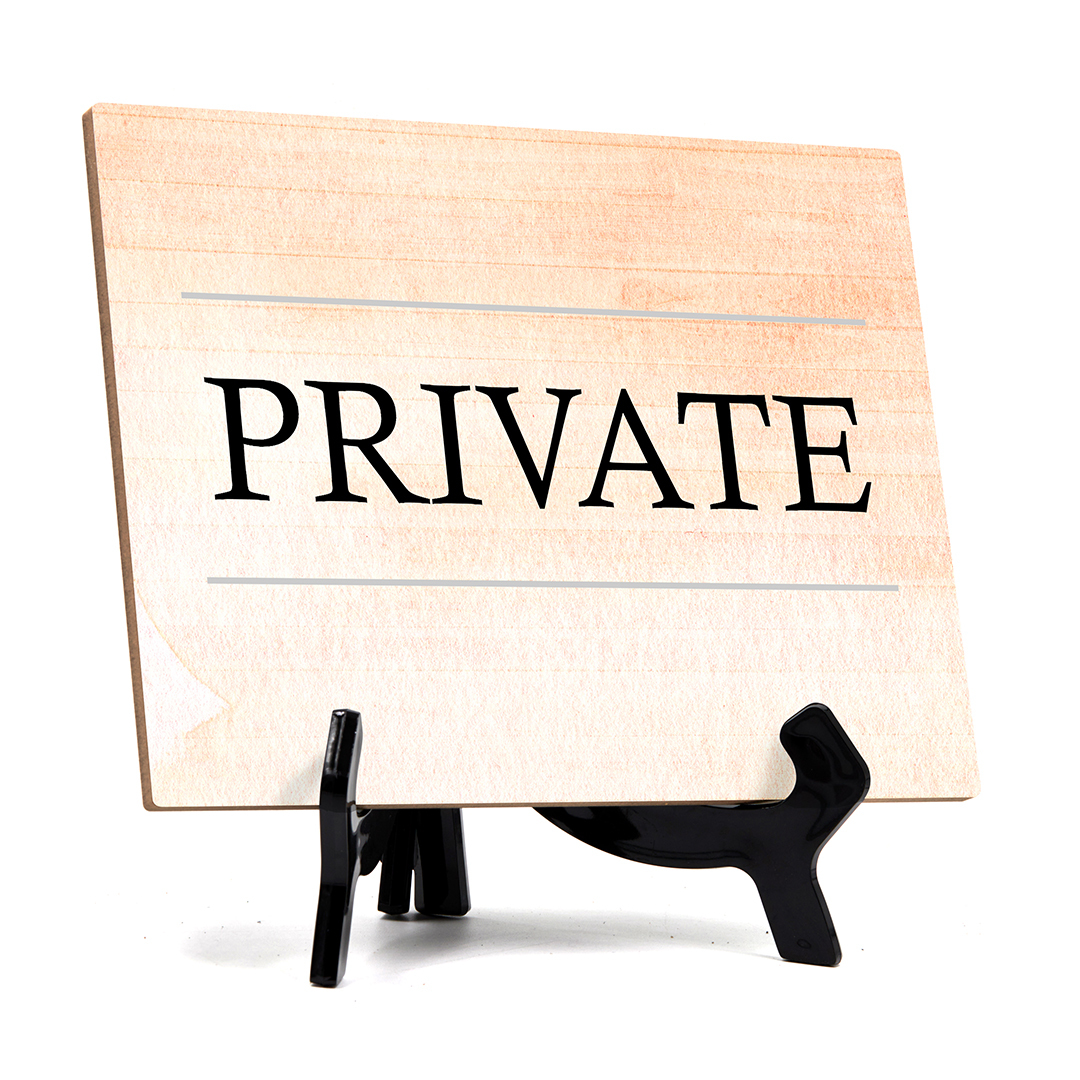 'Private' Table Sign with Easel Stand, 6" x 8" - Walmart.com