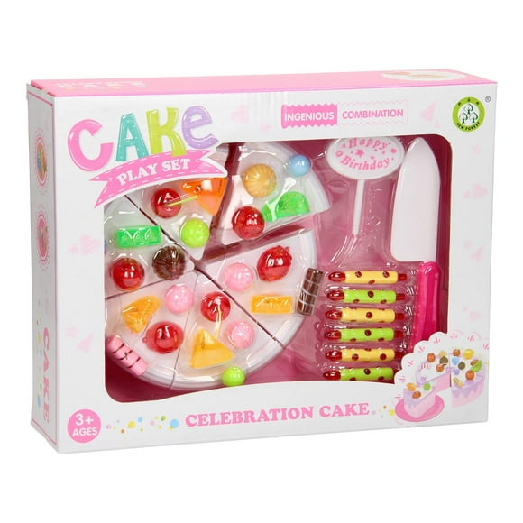 Birthday Cake Toys and Play Food for Kids with Fun Color Options