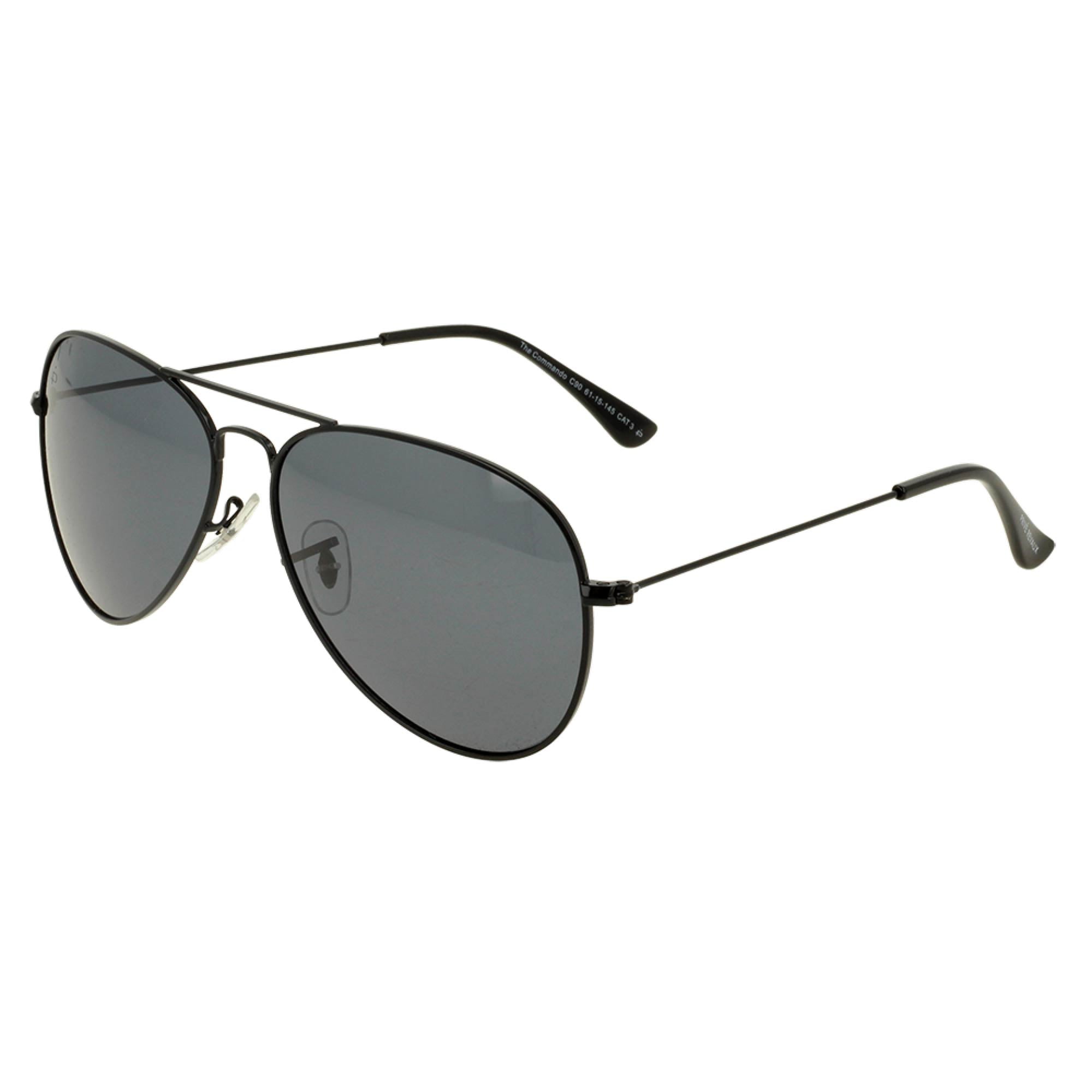 Prive Revaux Unisex The Commando Caviar Black Frame Sunglasses ...