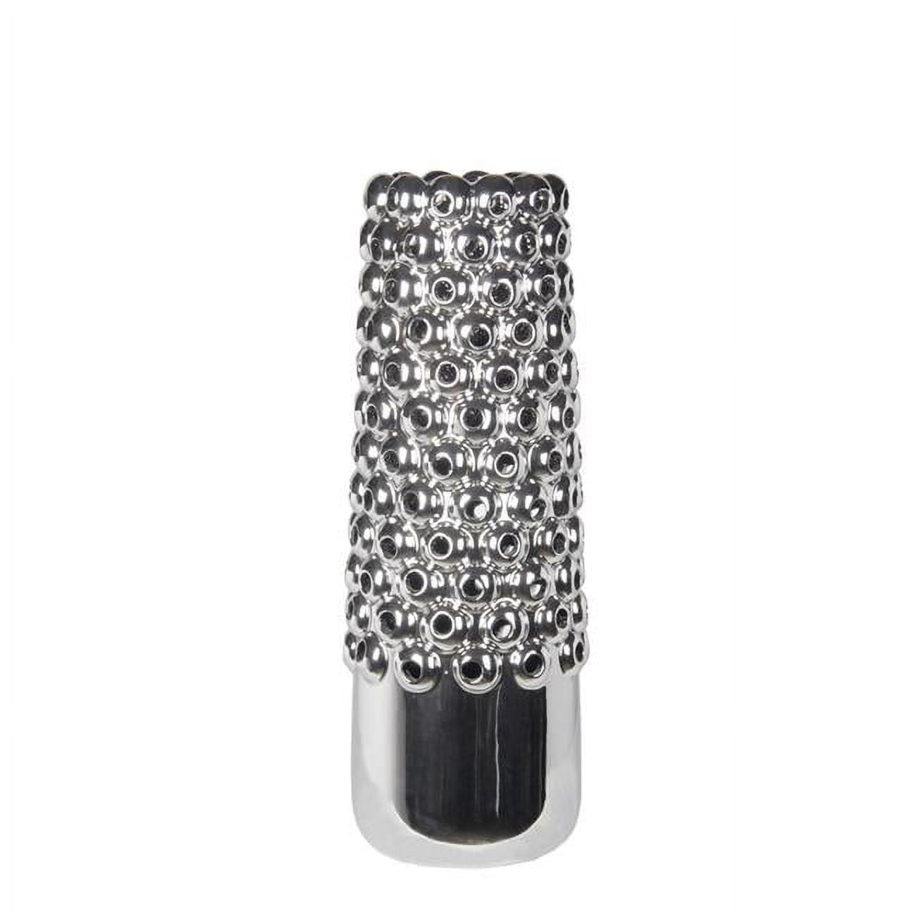 Privilege 45197 7 x 7 x 17.5 in. Pierced Vase, Silver - Medium ...