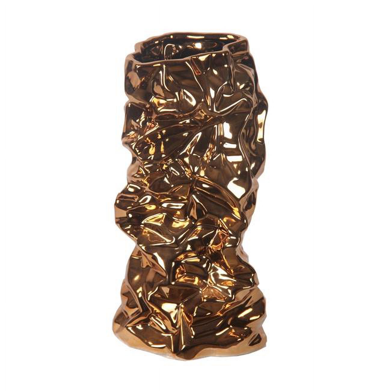 Privilege 84163 7.5 x 6 x 14 in. Metallic Ceramic Vase, Medium ...