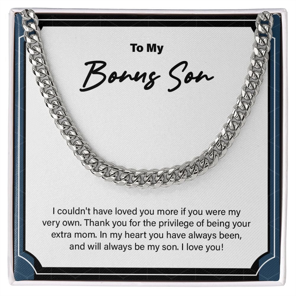 "Privilege Of Being An Extra-Mom" Bonus Son Necklace Gift From Mom Dad ...