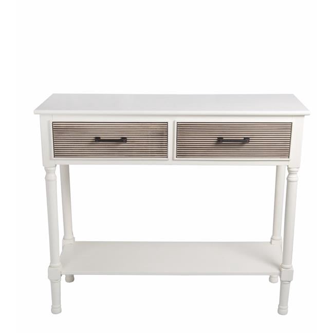 Privilege Transitional Wood Console Table With White Finish 28540 ...
