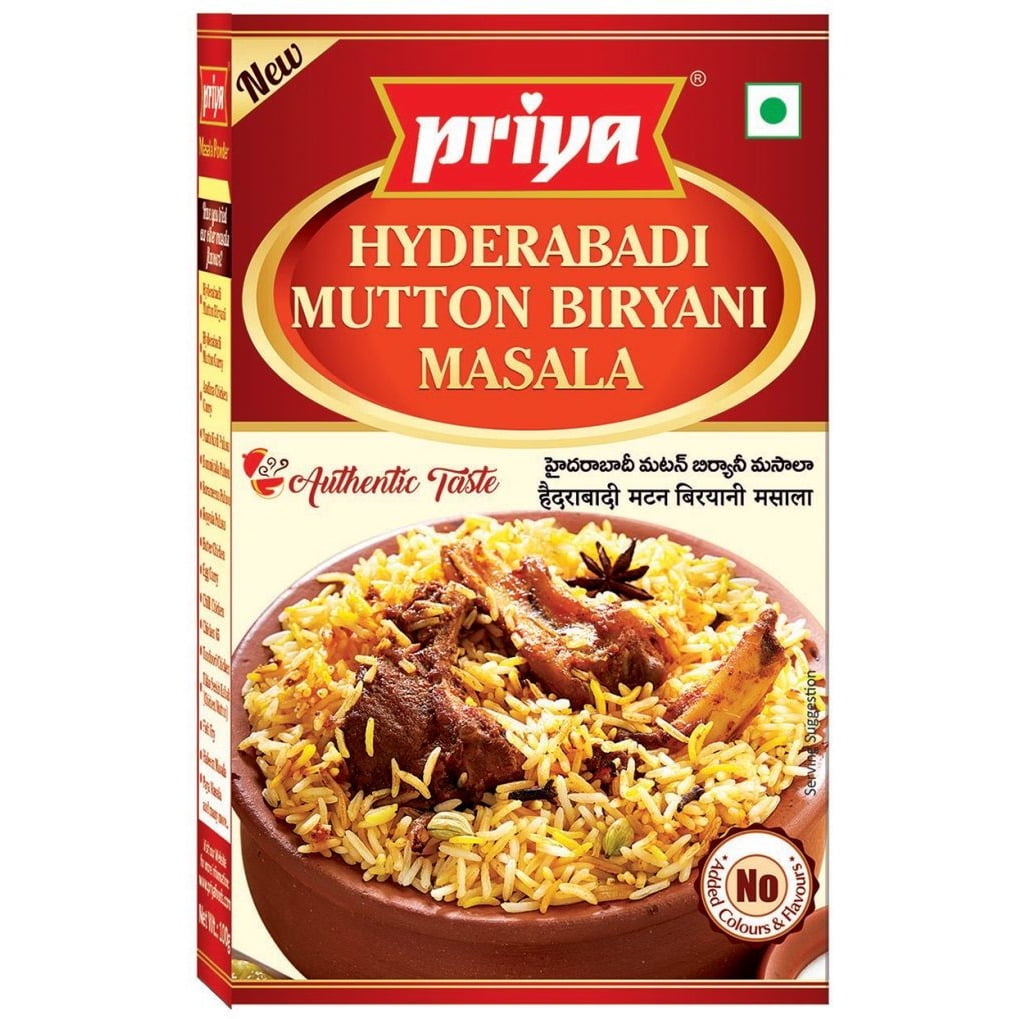 Priya Hyderabadi Mutton Biryani Masala Powder 50g - Walmart.com