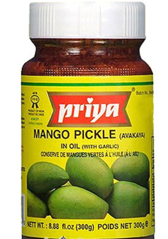 Priya Mango Pickle (Avakaya) with Garlic 300 gm bottle - Walmart.com