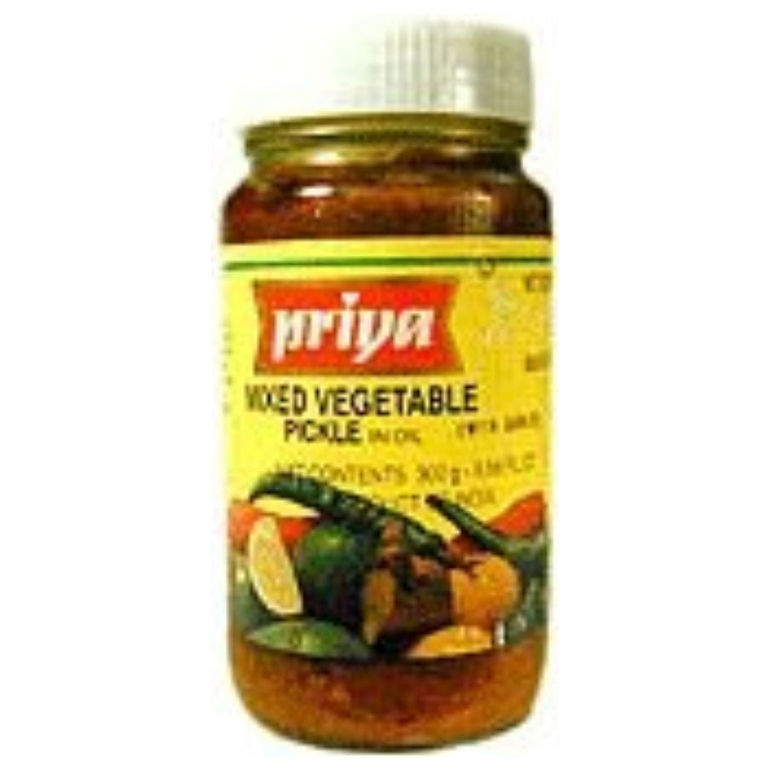 Priya Mixed Vegetable Pickles, Spicy, 10.6 oz Jar - Walmart.com