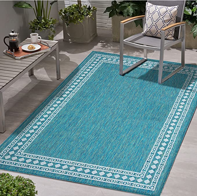Priyate Florida Border Outdoor Area Rugs Crafted with Polypropylene ...