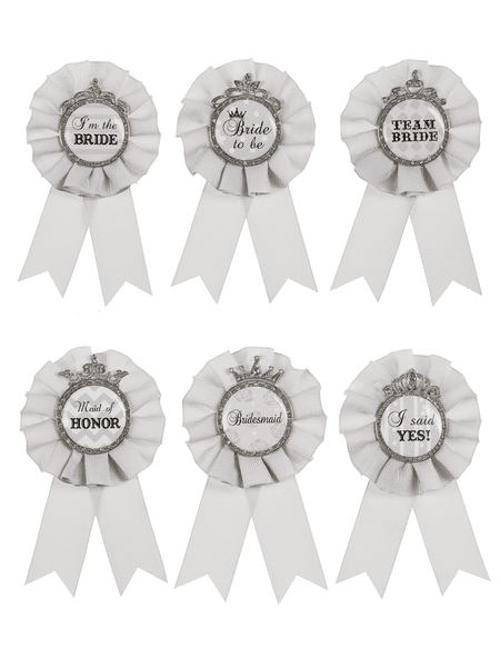 Prize Ribbon Pins "Bridemaid" - Walmart.com