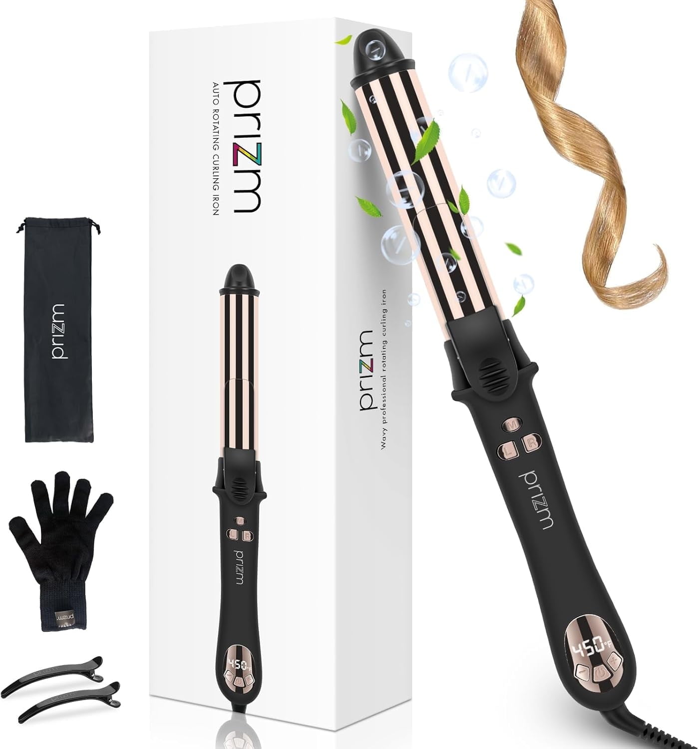 Prizm Professional Automatic Curling Iron 32MM Rotating Curling Iron ...
