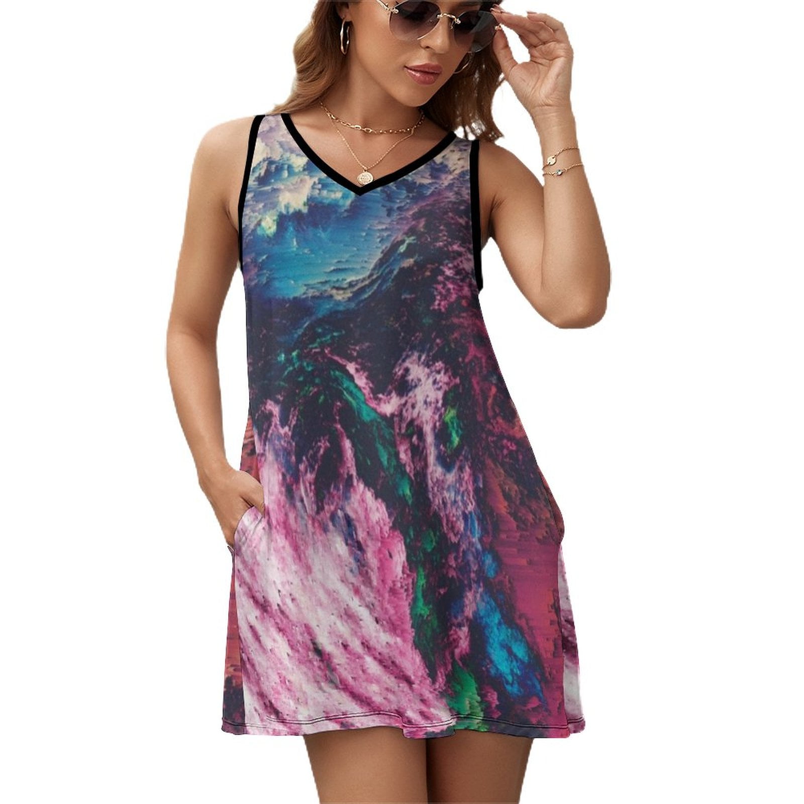 Prms 01 Sweetheart Knot Flared Dress Fashion Design Large Size Loose ...