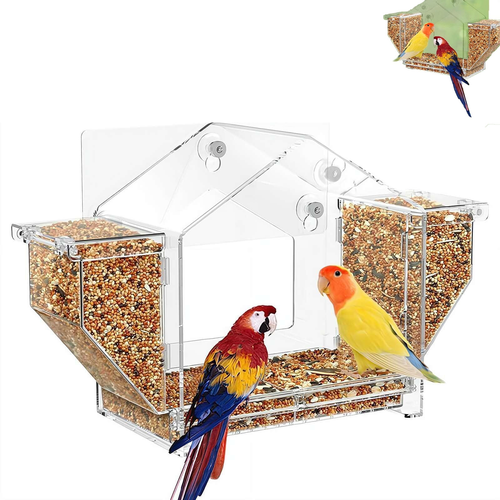 Prndkhn Window Bird Feeder, Clear Birdfeeder for Window, Squirrel-Proof ...