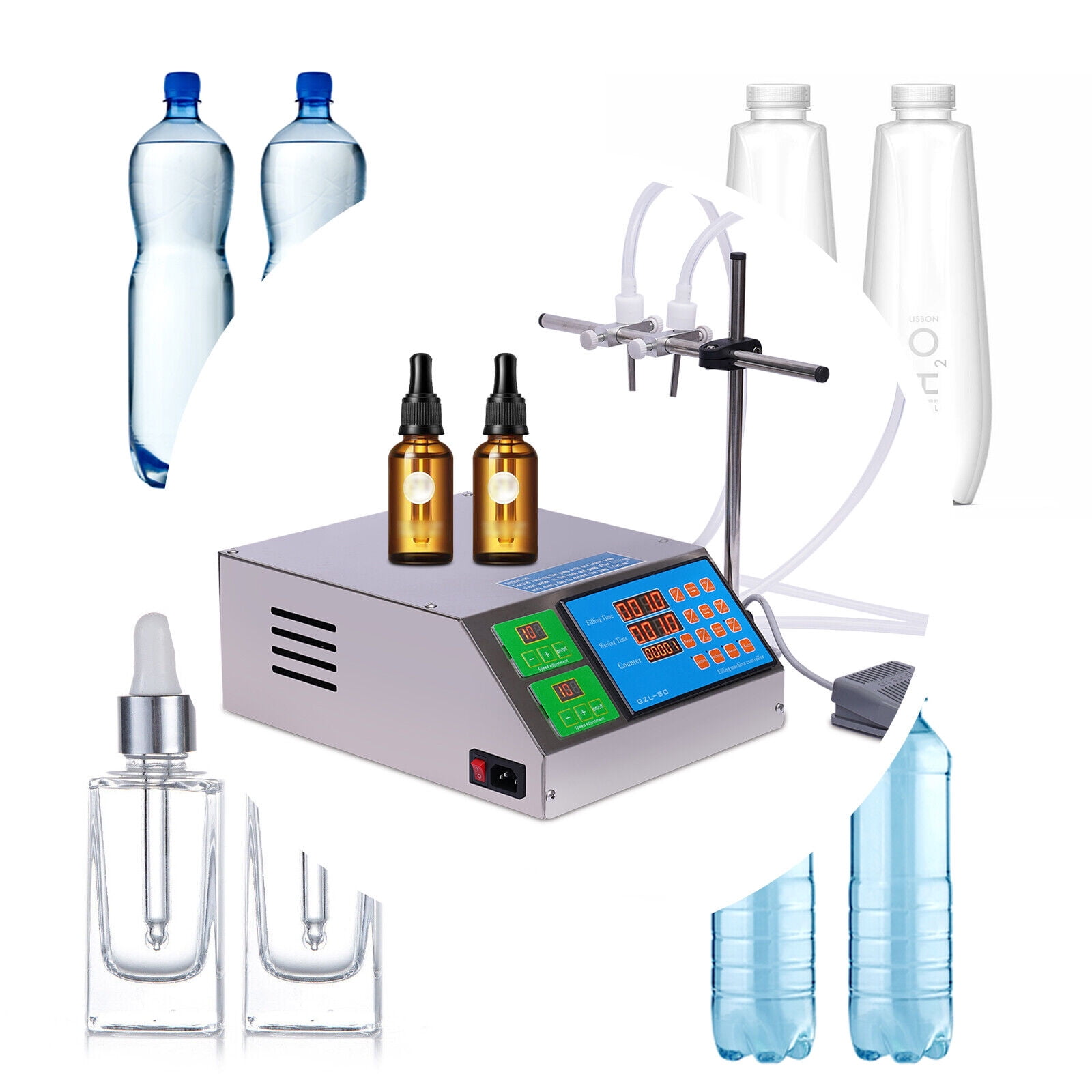 Pro 0-1000ml Liquid Filling Machine Bottle Filler Diaphragm Pump ...