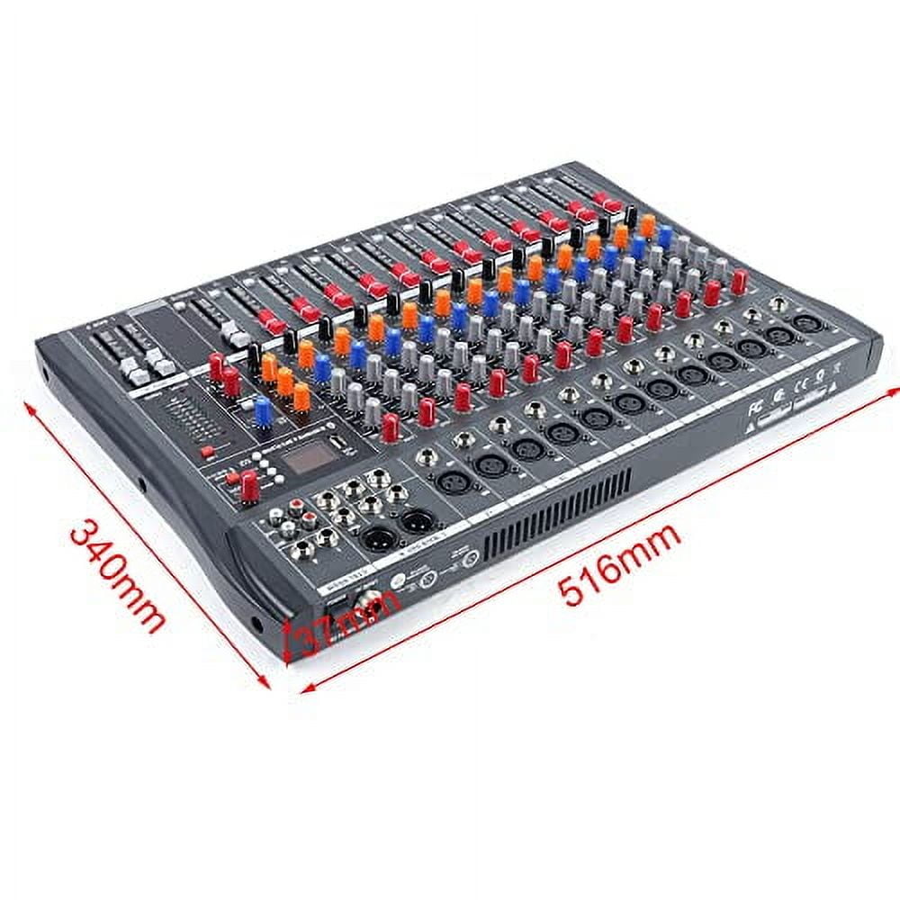 Pro 12 Channels Live Audio Mixer Bluetooth USB DJ Sound Mixing Console ...