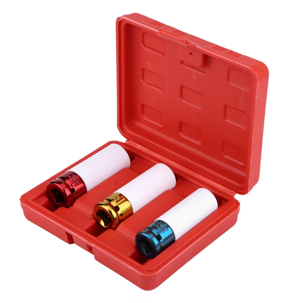 Pro 3 Pcs Cobra Thin Wall Deep Impact Socket Set 1/2"drive 17 19 21mm ...