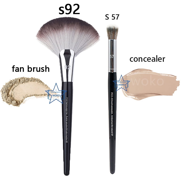 Pro 47 Angle Foundation Brush Synthetic Hair Broom Shape Foundation ...