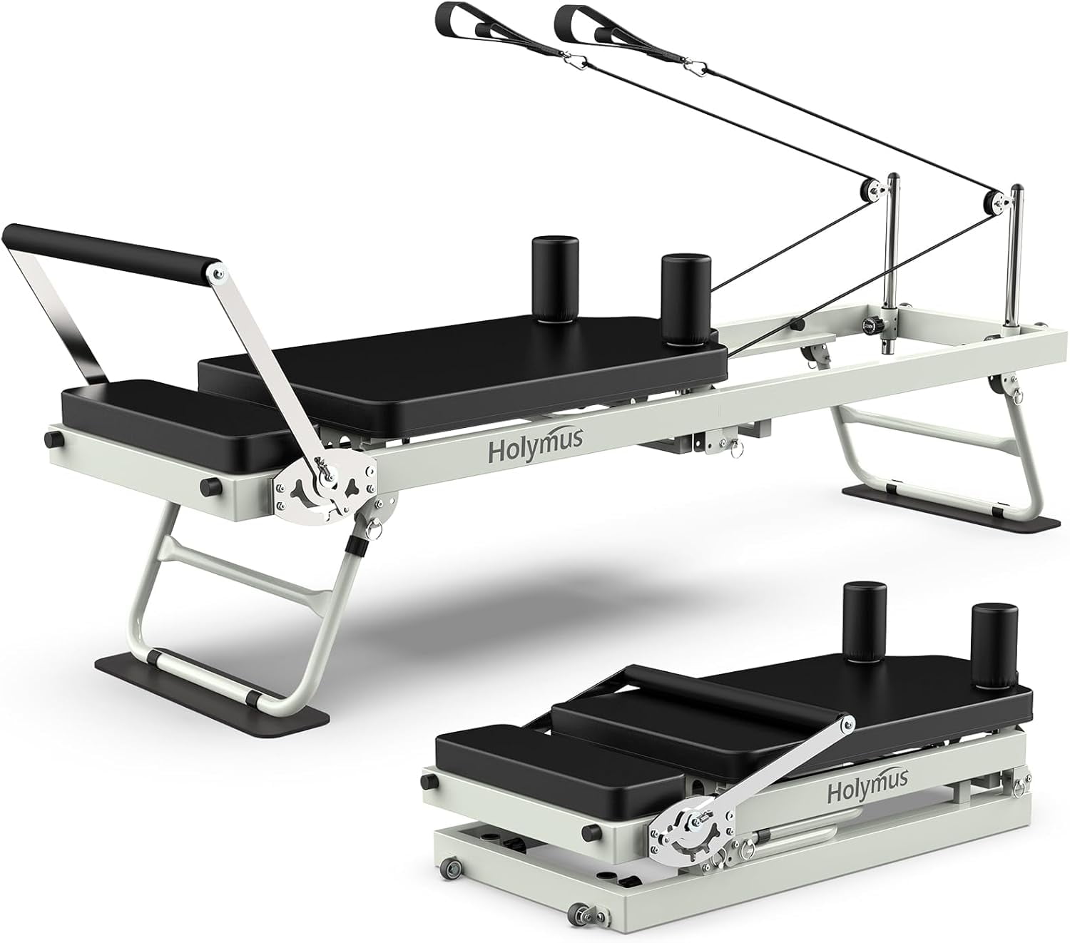 Pro 75" Pilates Reformer Machine, Foldable Pilates Machine Equipment Up ...