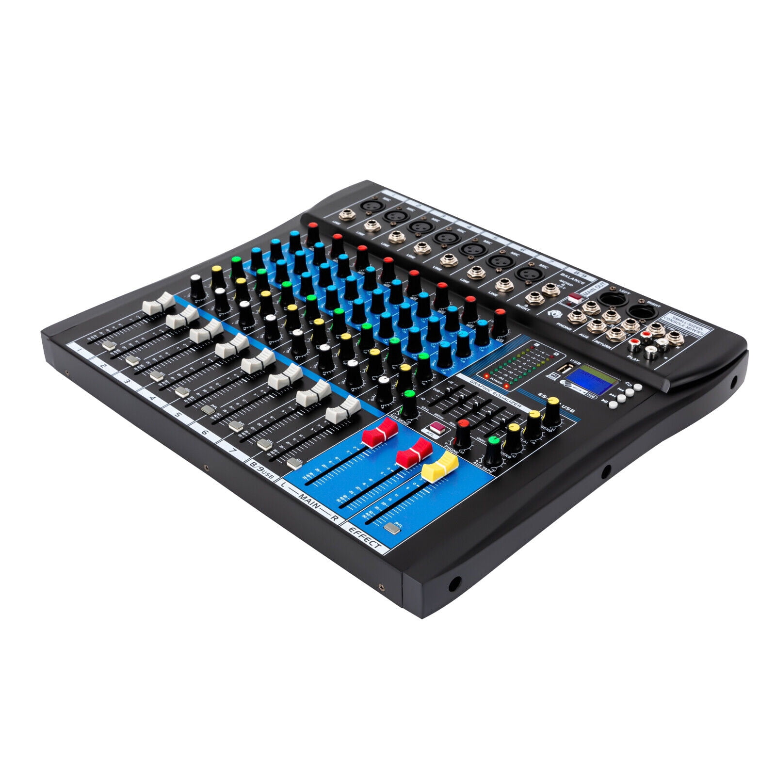 Pro 8 Channel Bluetooth Studio Audio Mixer Live Sound Mixing Console ES ...