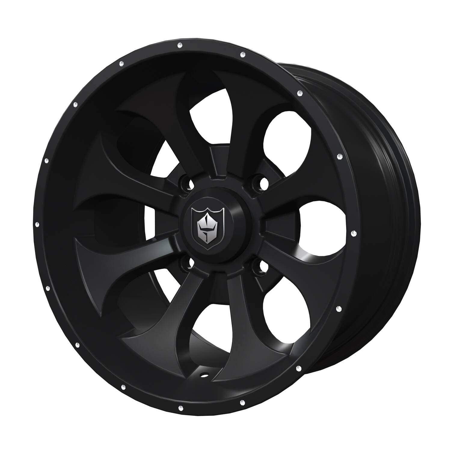 Pro Armor 1523727-458 Matte Black 15" x 8" R15 Front Knight Wheel Rim ...