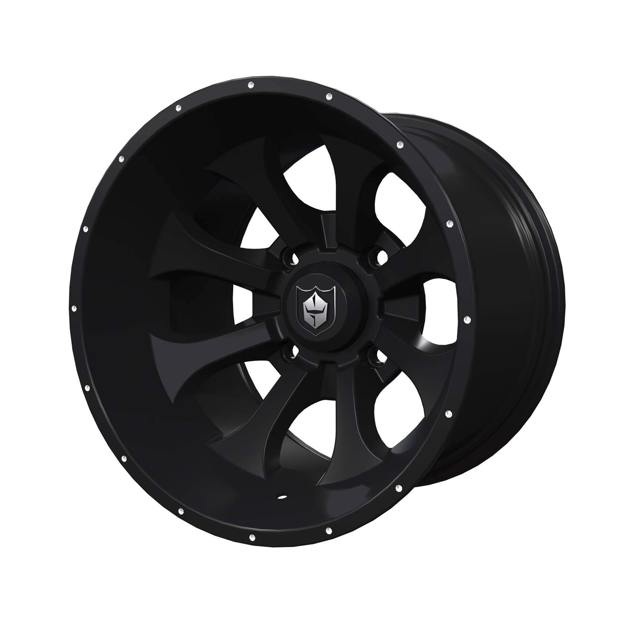 Pro Armor 1523728-458 Matte Black 15" x 10" R15 Rear Knight Wheel Rim ...