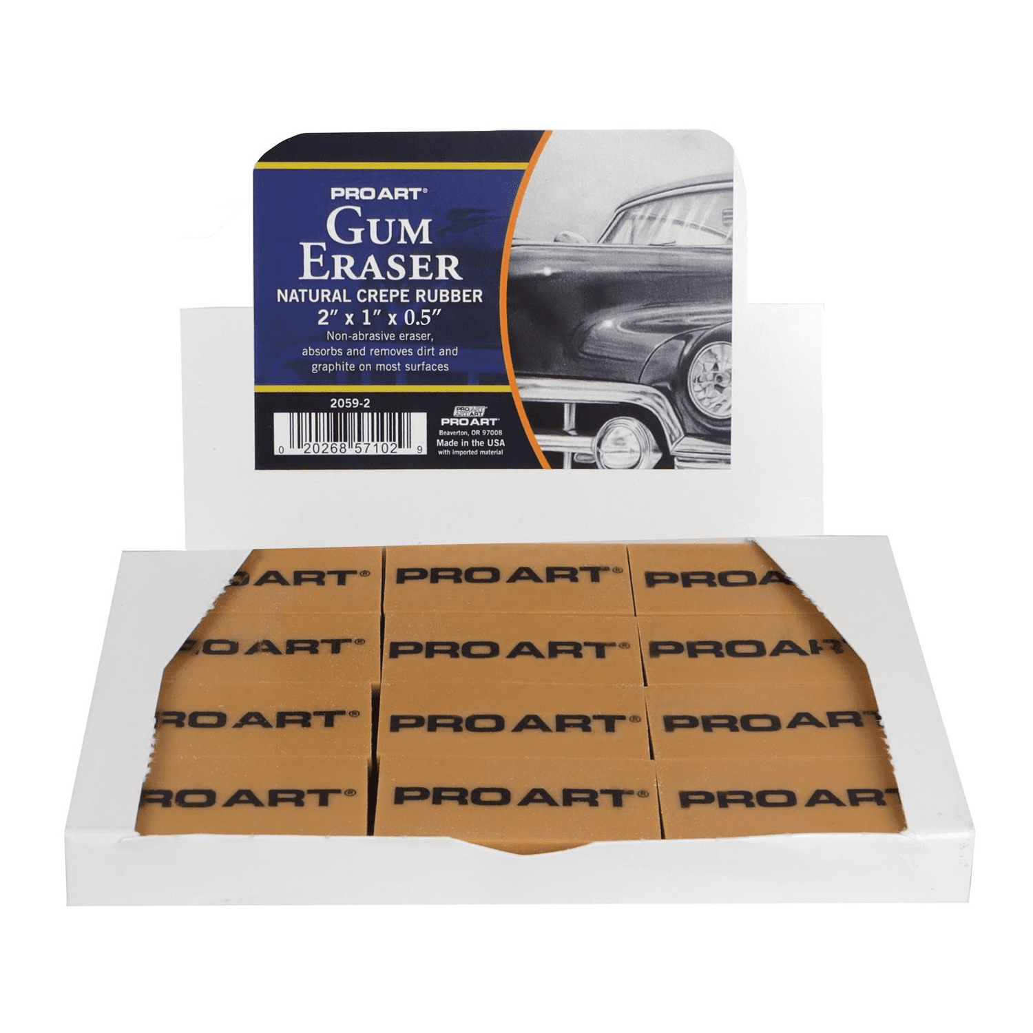 Pro Art Art Gum Eraser, Natural 12 Piece - Walmart.com