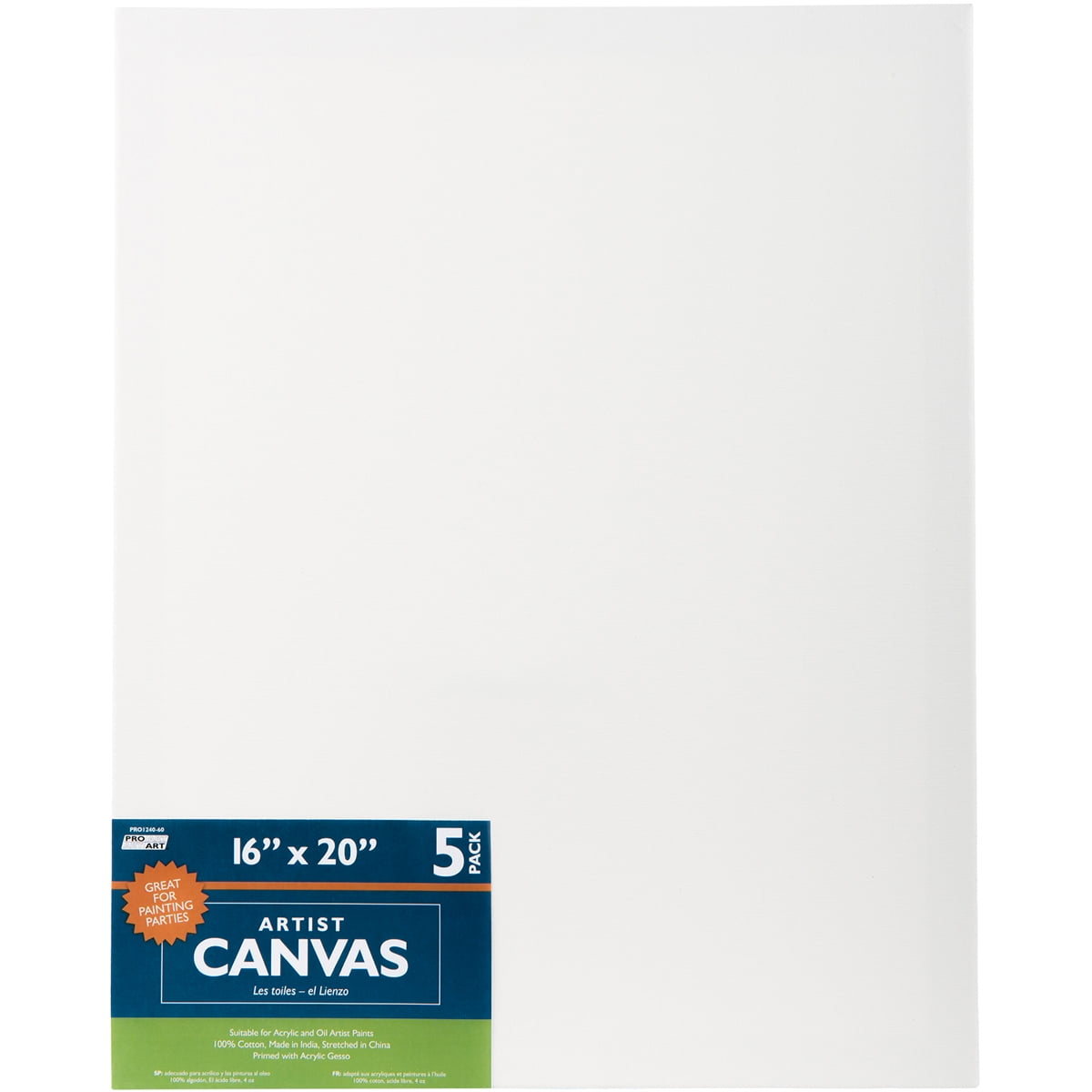 Pro Art Artist Canvas 5/Pkg-16"X20" - Walmart.com