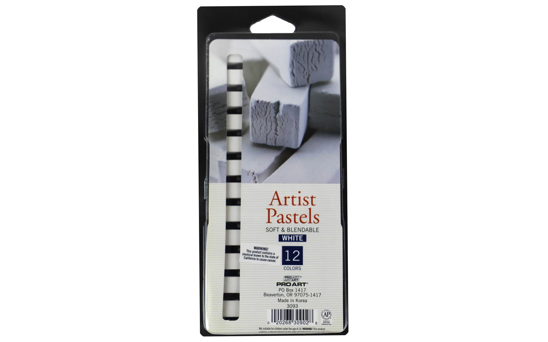 Pro Art Artist Pastels Square 12pc White, Soft Pastels, Pastels for ...