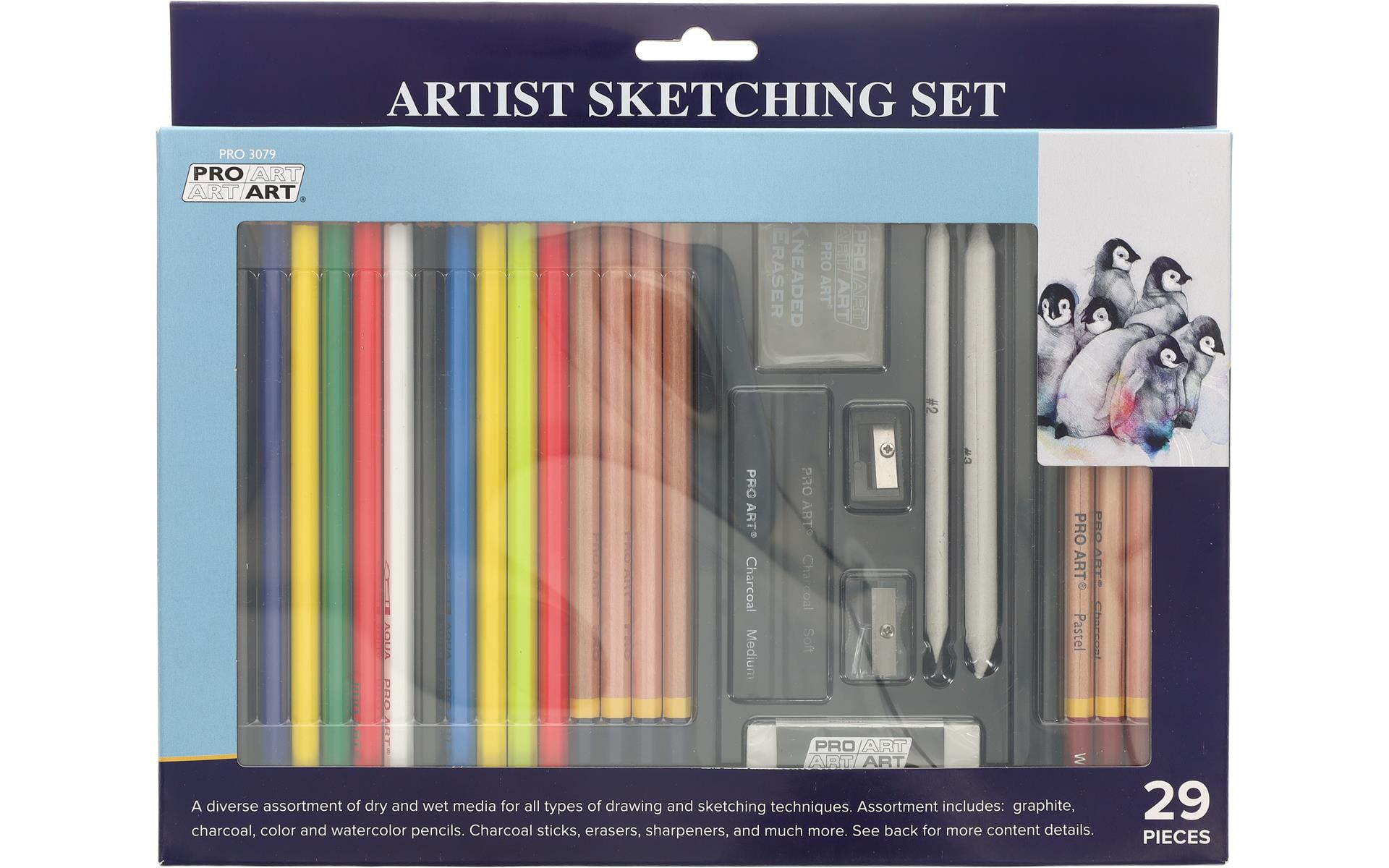 Pro Art Artist Sketching Set 29pc - Walmart.com