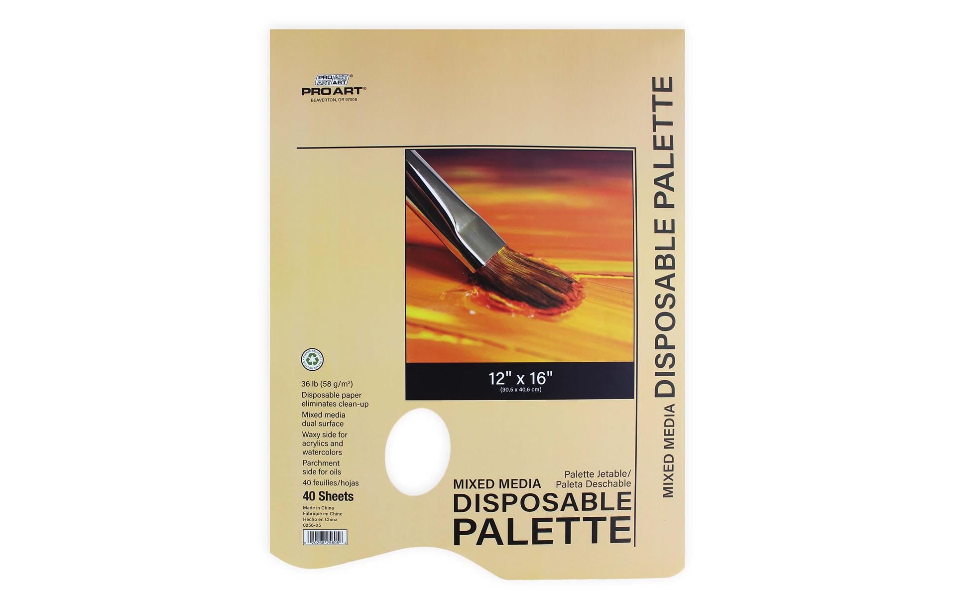 Pro Art Disposable Palette 12x16 40pc - Walmart.com