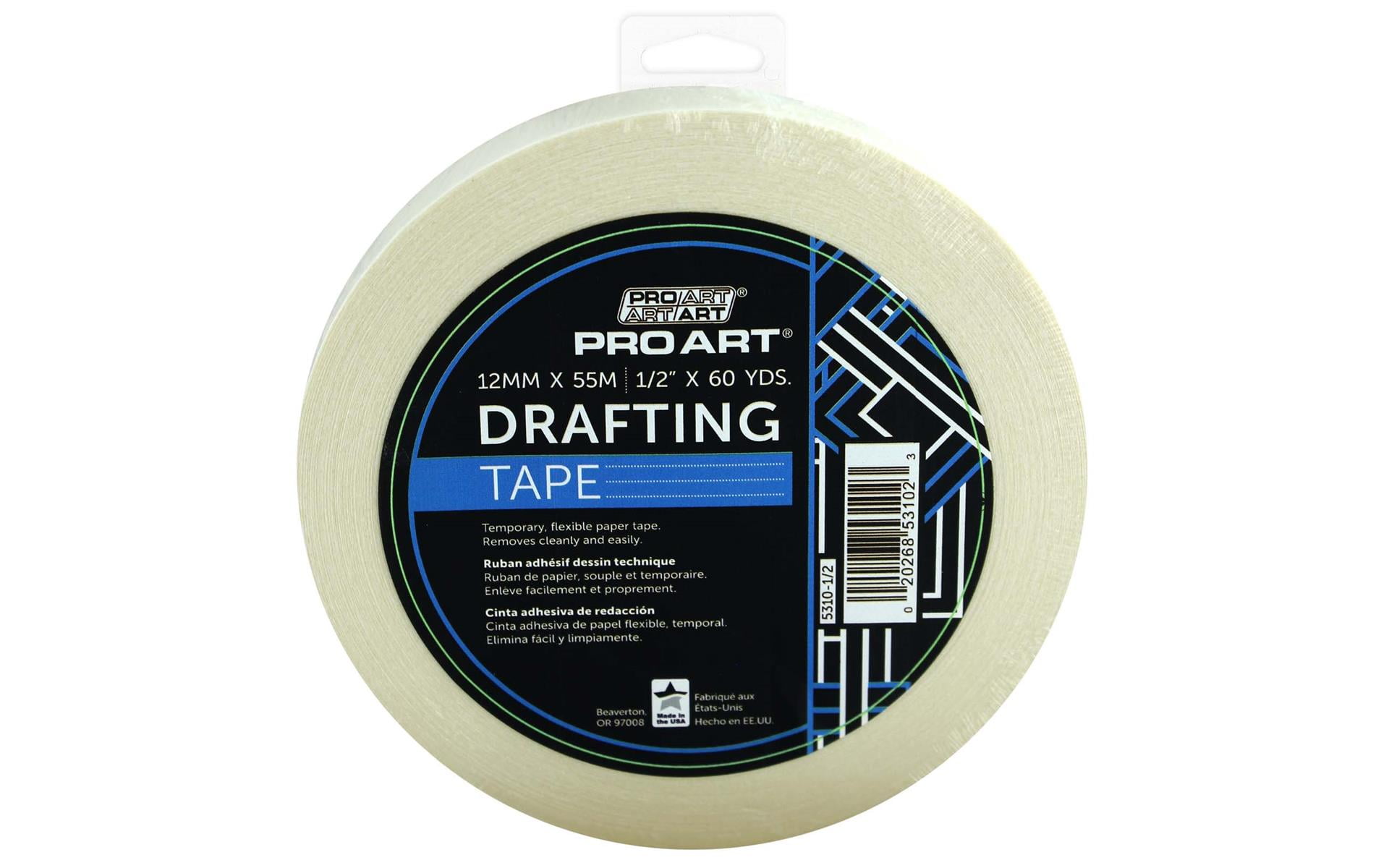 Pro Art Drafting Tape 1/2" x 60yd, Artist Tape, Art Tape, White Masking Drafting Dots ...