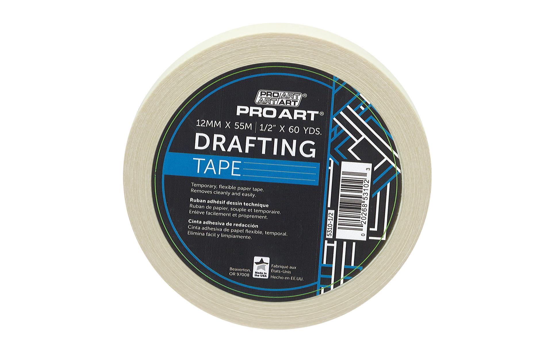 Pro Art Drafting Tape 1/2 in x 60 yd Natural Color - Walmart.com