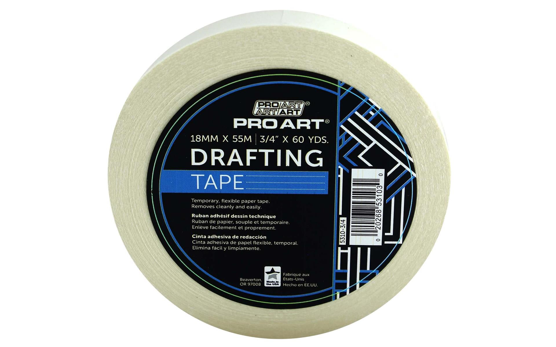 Pro Art Drafting Tape 3/4" x 60yd, Artist Tape, Art Tape, White Masking ...