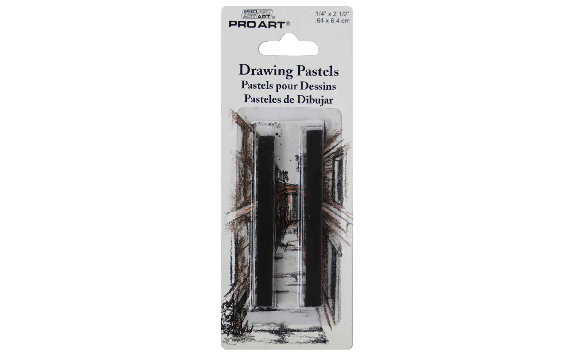 Pro Art Drawing Pastel 2 Per Card, Black B - Walmart.com