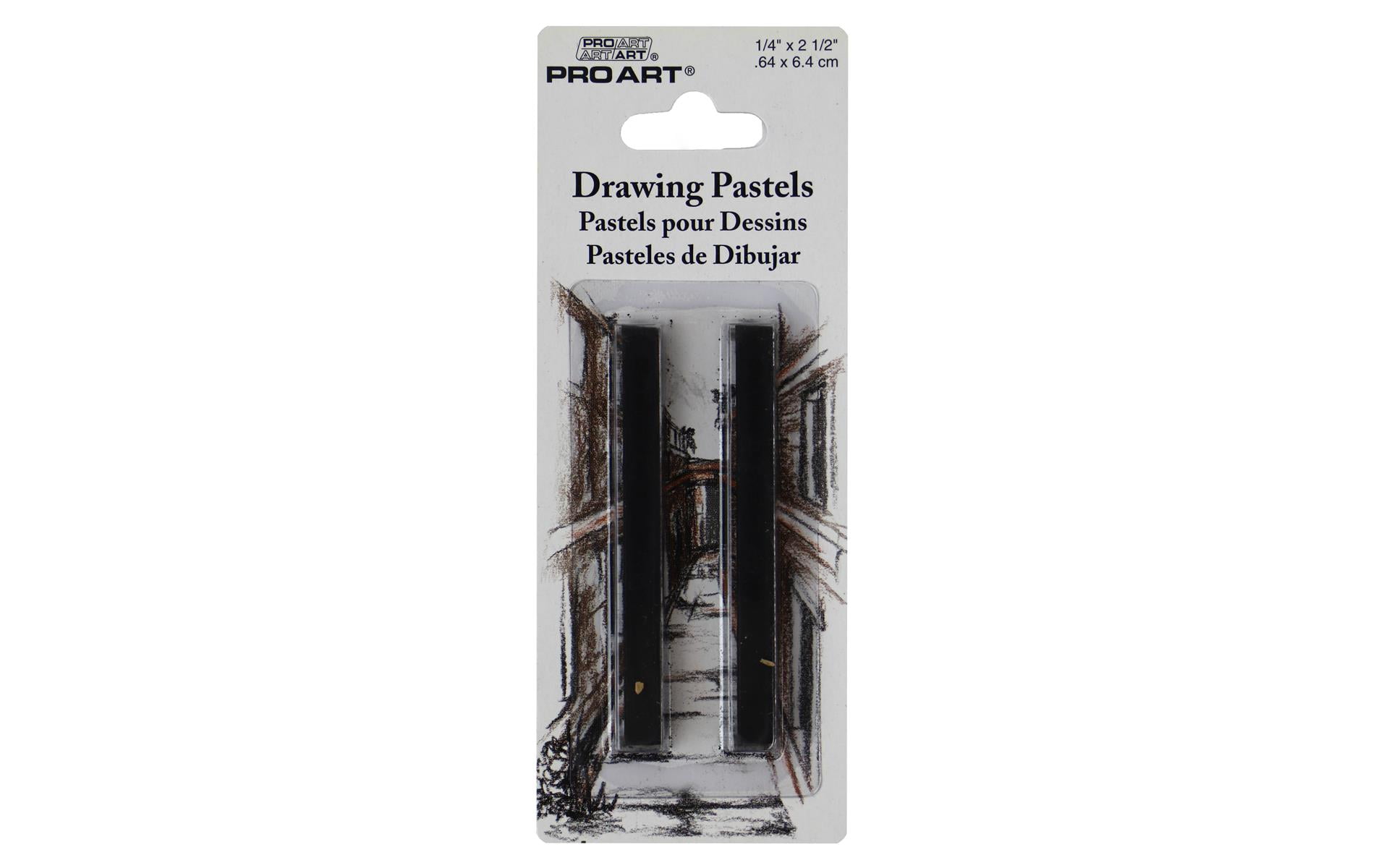 Pro Art Drawing Pastels 2B Black 2pc - Walmart.com