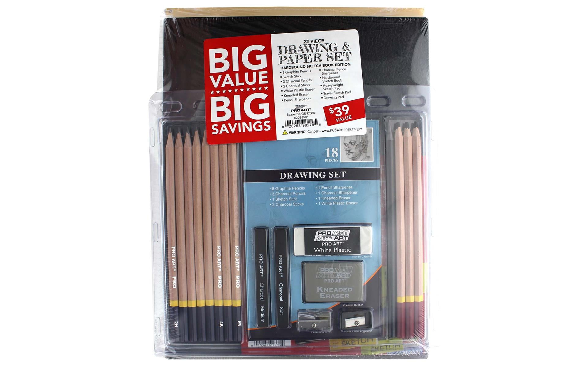 Pro Art Drawing Set Paper/Pencil Value Pack - Walmart.com