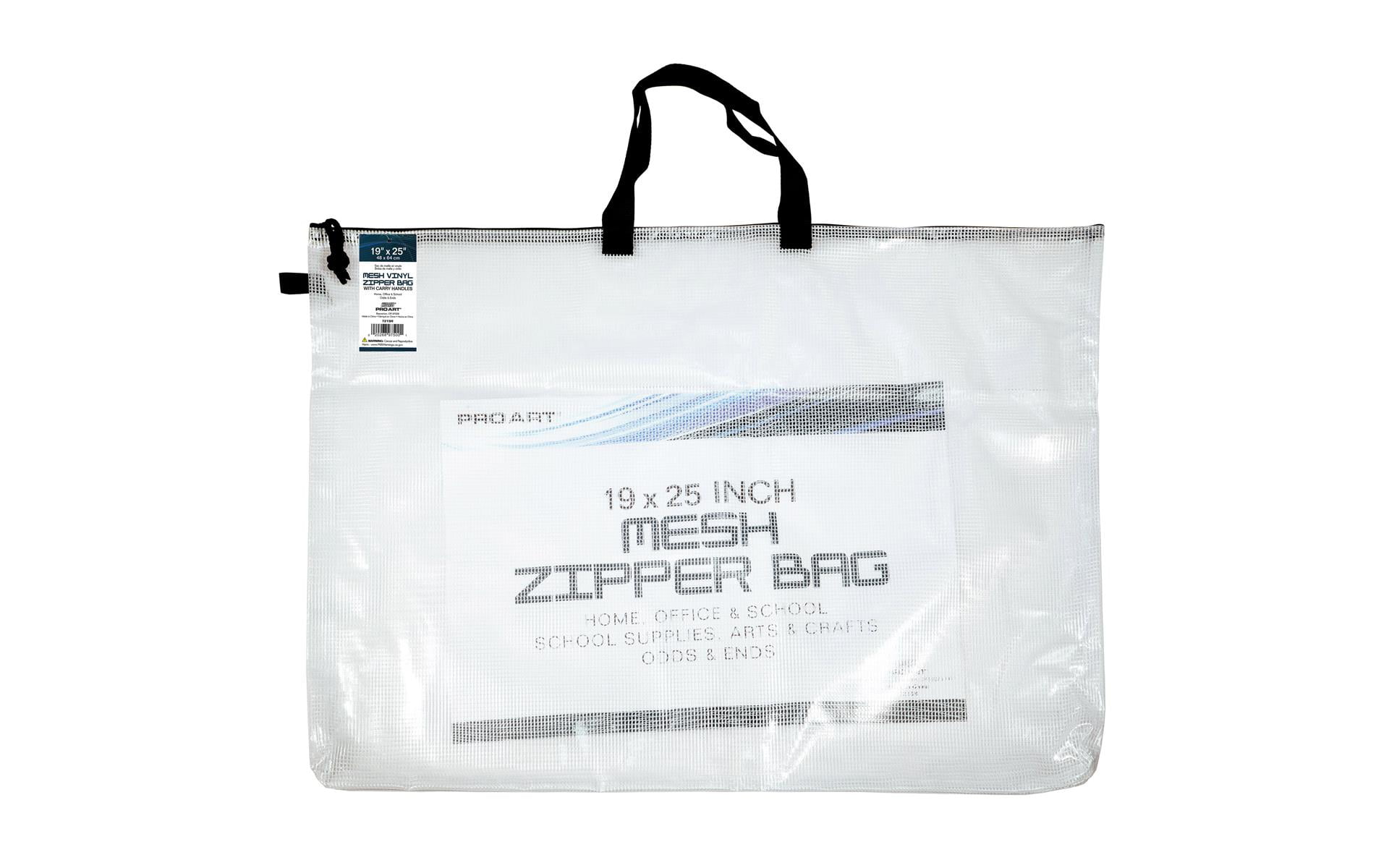 Pro Art Mesh & Vinyl Zipper Bag W/Handle 19x25 Pkg - Walmart.com