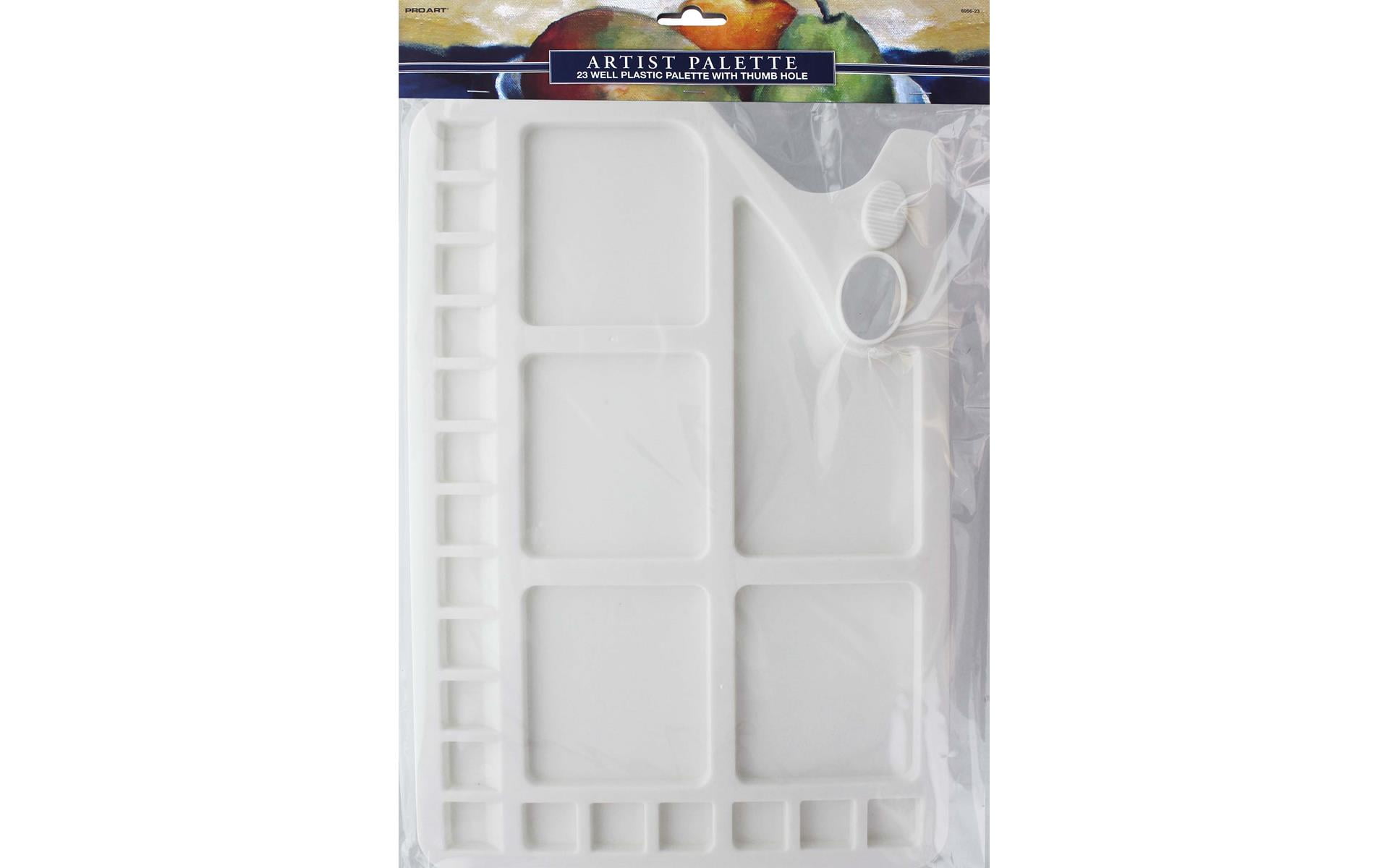 Pro Art Palette With Thumb Hole, 9"x13", 23 Well, Paint Palette, Paint ...