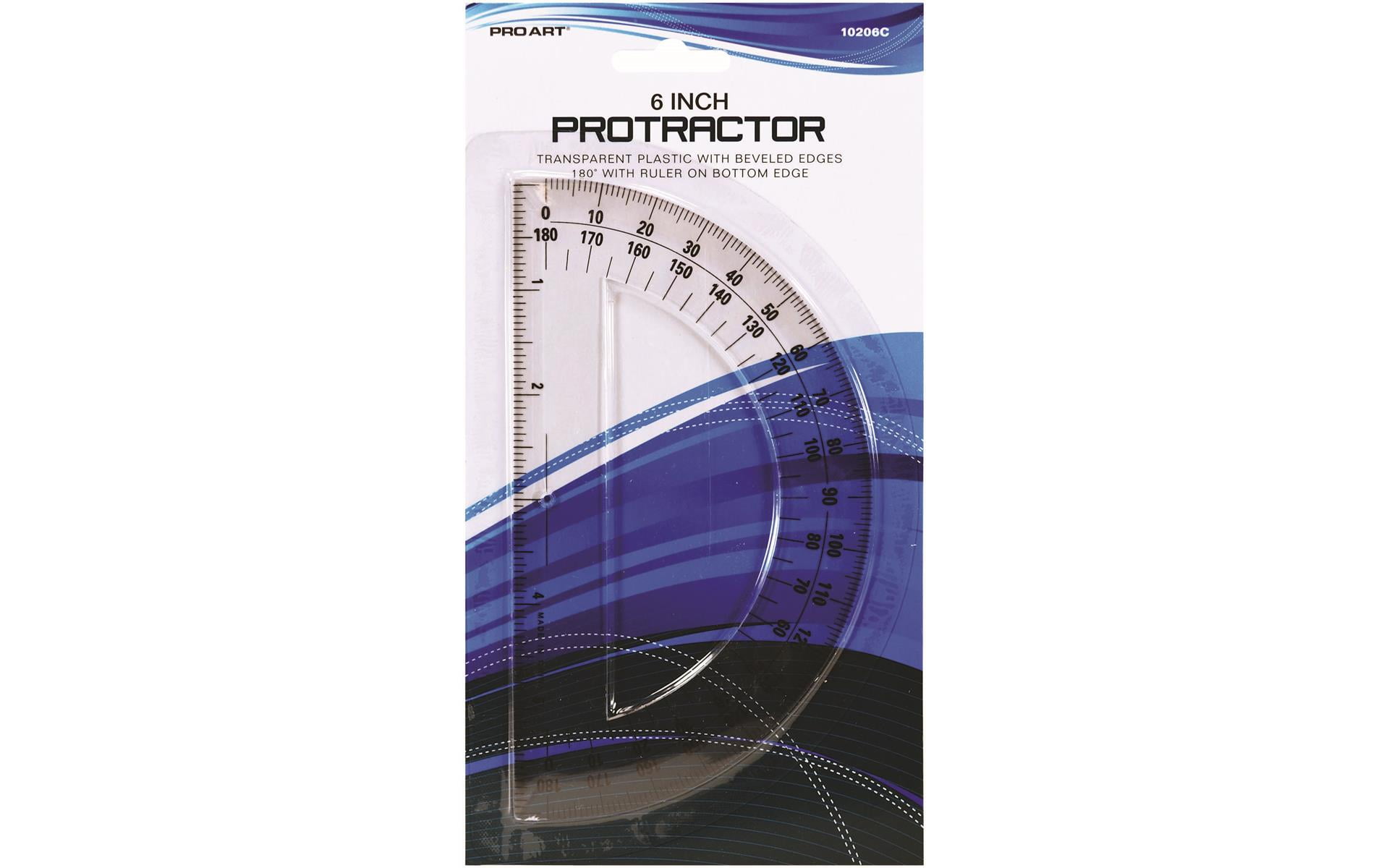 Pro Art Protractor 180 Degree 6" Carded - Walmart.com