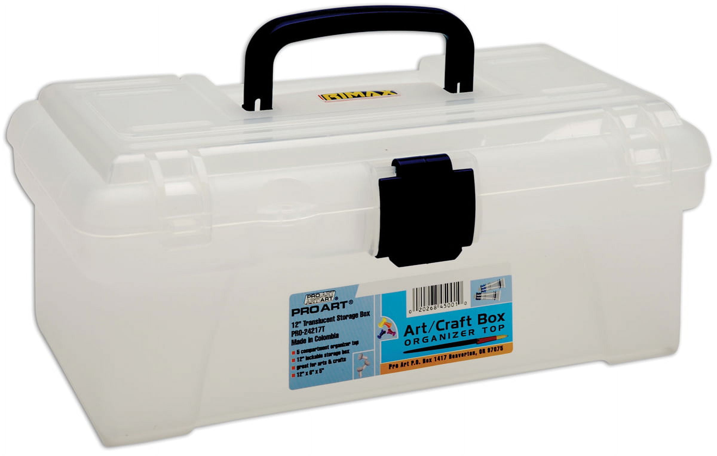 Pro Art Storage Box, Translucent Plastic, Organizer Top, Small and ...