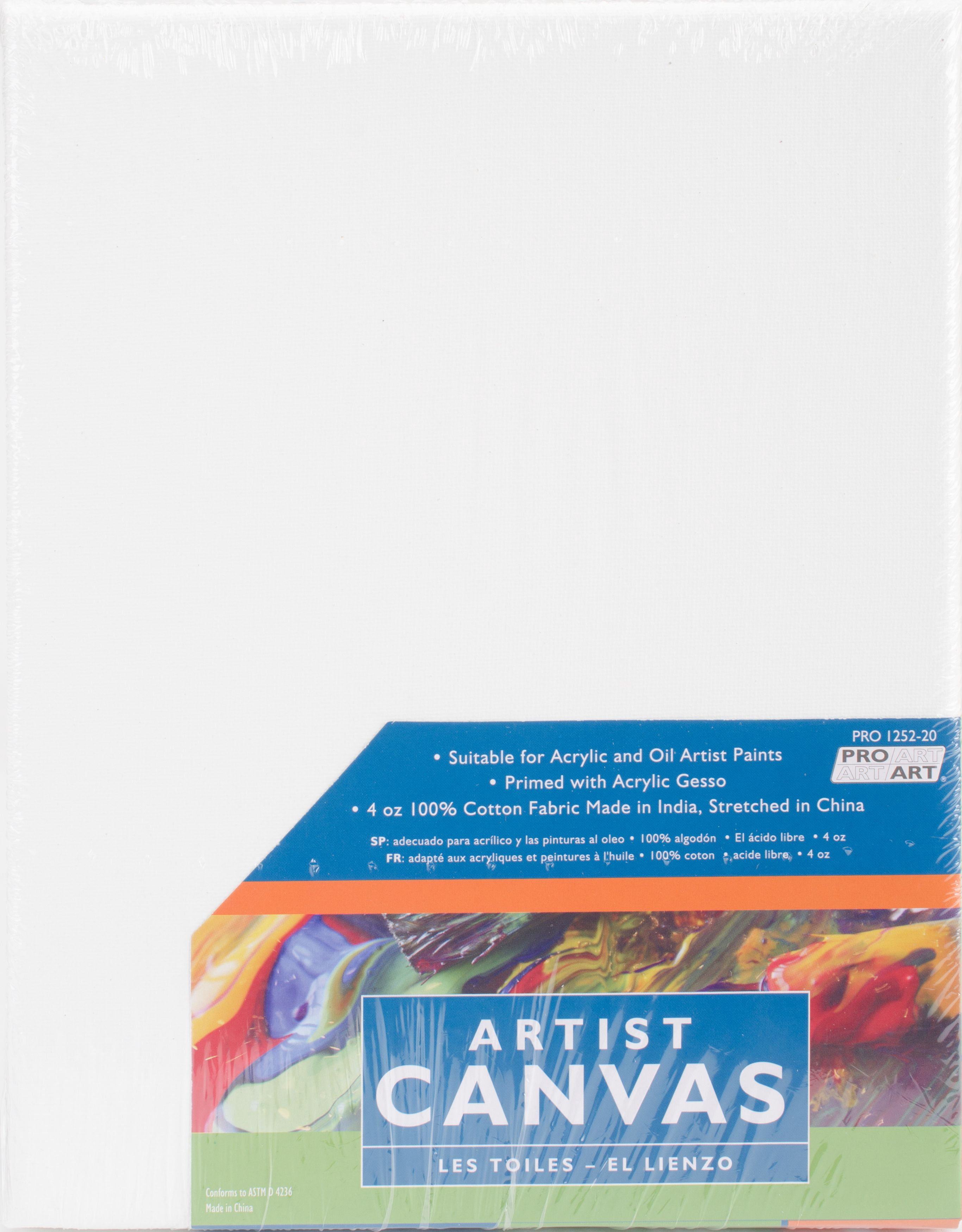 Pro Art Stretched Artist Canvas Twin Pack 2/Pkg-8"X10" - Walmart.com