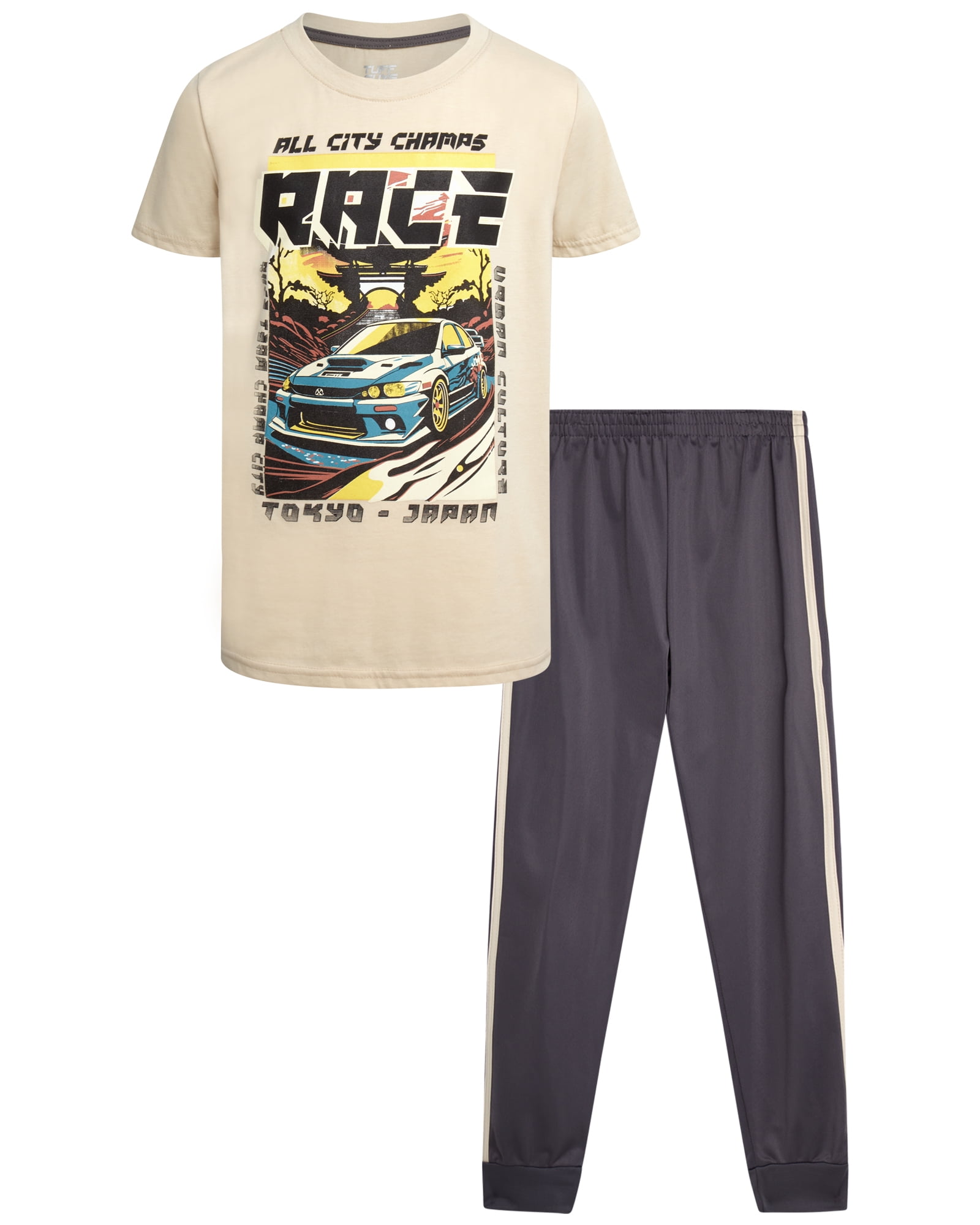 Pro Athlete Boys' Active Pants Set - 2 Piece Performance T-Shirt and ...