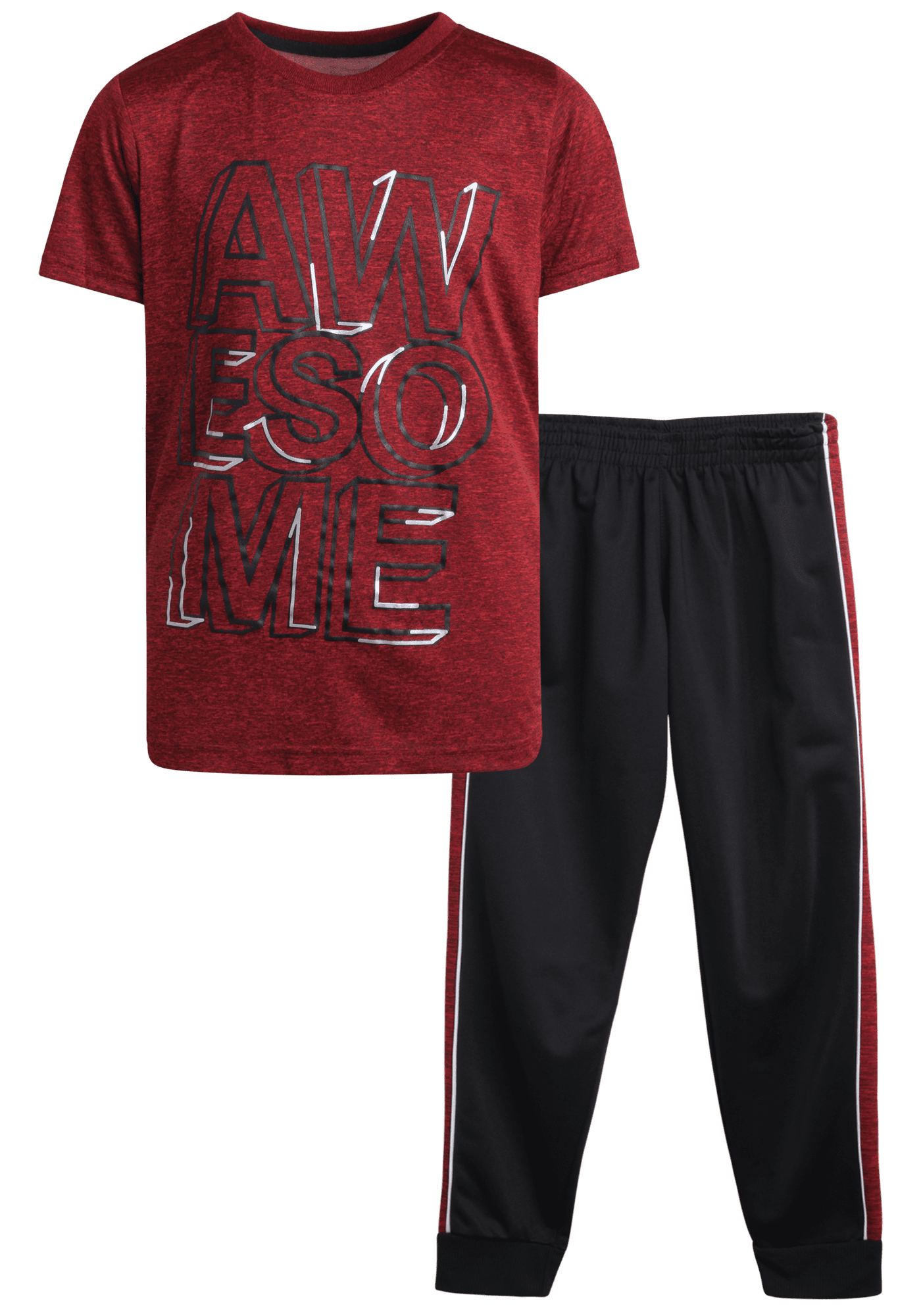 Pro Athlete Boys' Active Pants Set - 2 Piece Performance T-Shirt and ...
