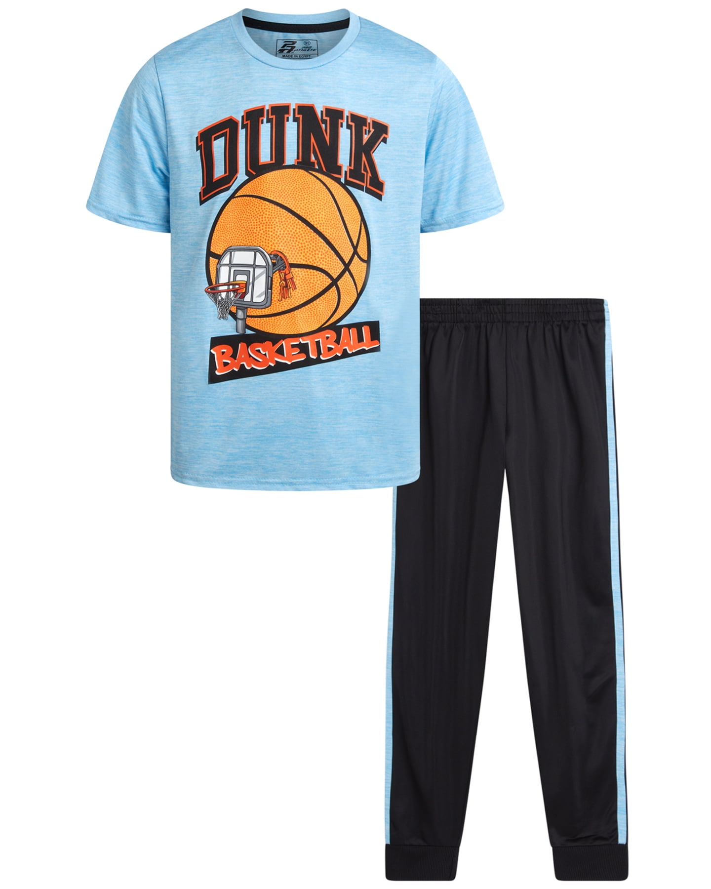 Pro Athlete Boys' Active Pants Set - 2 Piece Performance T-Shirt and ...